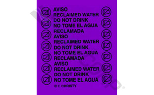 horizon | Reclaimed Water Riser Marker Purple Decal