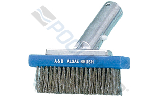 POOL360 | 5" Algae Brush with Straight Stainless Steel Bristles