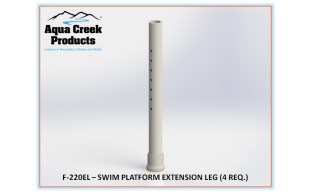 POOL360 | 18"-24" PVC Swim Platform Replacement Extension Legs