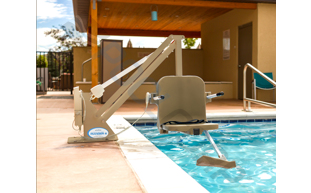 POOL360 | 350 lbs Capacity Tan Ranger 2 Pool Lift without Anchor