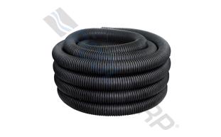 POOL360 | 3" x 100' Black Regular Perforated Single Wall Pipe