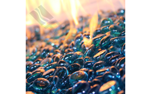 POOL360 | 1/2" Aqua Blue Luster Fire Beads 10 lbs Jar