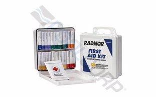 POOL360 | White Plastic Portable Or Wall Mounted 50 Person 24 Unit First Aid Kit