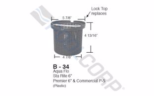 POOL360 | Sta-Rite/Premier/Aqua-Flo 6" Plastic Pump Basket