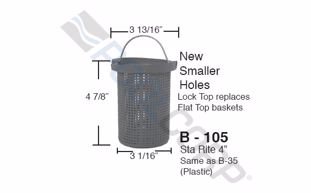 POOL360 | 4" Sta-Rite Plastic Basket