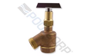 POOL360 | 1" FIP x 3/4" MHT Brass Garden Valve Loose Key