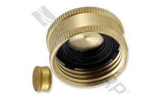 POOL360 | 3/4" Brass Hose End Cap