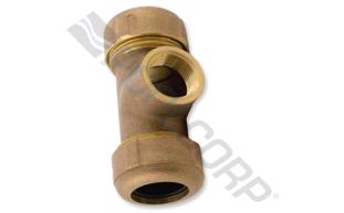 POOL360 | 3/4" x 1" Brass Compression Tee