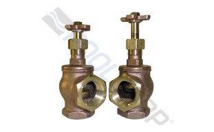 POOL360 | .75" Brass Angle Val Less Union Cross Handle