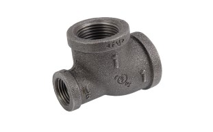 POOL360 | 1" x 1/2" x 1" Black Reducing Tee