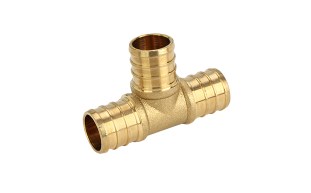 POOL360 | .75" x .75" x .5" Lead-Free Brass PEX Tee