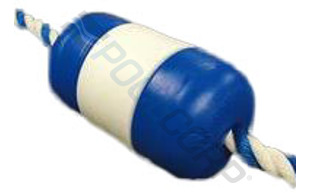 POOL360 | 5" x 9" Blue/White Polyethylene Handi-Lock Float for 3/4" Rope