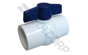 POOL360 | 1" White PVC MIP Ball Valve S x S EPDM
