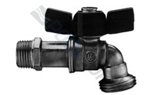 POOL360 | .75" Mpt NL Brass .25 Turn Ball Valve Hose Bib with T Handle