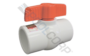 horizon | 1.5" White PVC MIP Ball Valve S x S PTFE