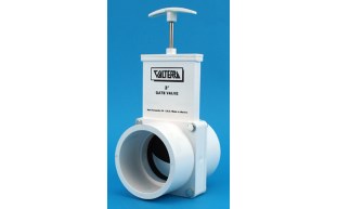 POOL360 | 4" S x S PVC Slice Gate Valve w/ Metal Handle