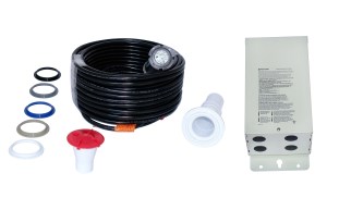 POOL360 | 2 GloBrite® White LED Light with Gunite Combo Kit 12V 300W 100' Cord