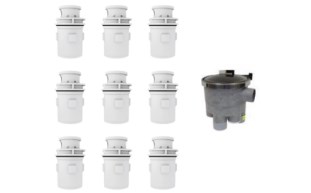 POOL360 | QuikCirc® Circulation System with 3-Port Valve & 9 White G4 Heads