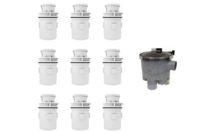 POOL360 | QuikCirc® Circulation System with 3-Port Valve & 9 Light Gray ...