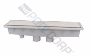 POOL360 | AVSC White PHX Dual Inlet Top Channel Drain