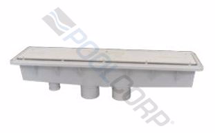 POOL360 | AVSC Light Gray PHX Dual Inlet Top Channel Drain