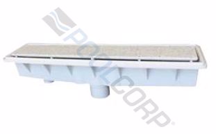 POOL360 | AVSC Black PHX Pebble Top Single Inlet Top Channel Drain