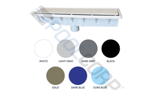 POOL360 | AVSC™ Black Single Suction Pebble Top Channel Drain