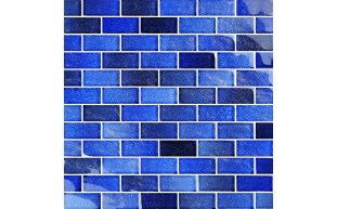 POOL360 | 1" x 2" Crystal Waters Series Glass Tile Deep Sea