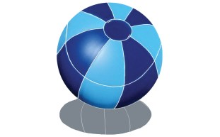 POOL360 | 9" Beach Ball With Shadow Blue