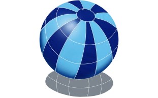 POOL360 | 14" Beach Ball With Shadow Blue