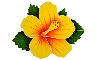 POOL360 | 9" x 10" Hibiscus Yellow