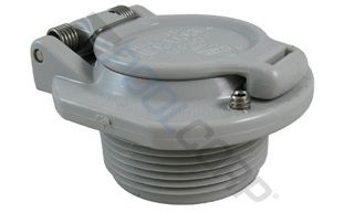 POOL360 | 1-1/2" MPT Blue Safety Vacuum Lock Wall Fitting