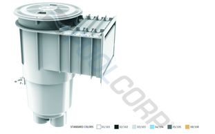 POOL360 | Light Gray FlowStar Bonded Skim with Float and Tan Lid