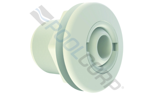 POOL360 | White Large Extended 2" Return Fitting with Locking Nut for Fiberglass