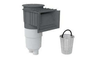 POOL360 | White Skimmer With 6" Bucket 9" Basket