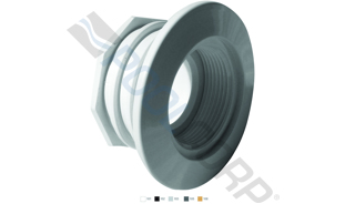 POOL360 | White Large Wall Fitting with Water Stop for 1-1/2" Outside Pipe