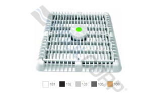 POOL360 | 9" x 9" Light Gray Square Wave Suction Outlet Cover
