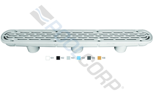 POOL360 | 32" White Channel Drain Flat Grate Anti-Entrapment Suction ...