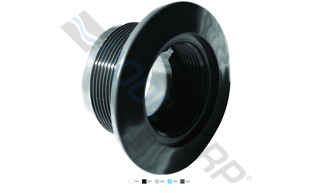 POOL360 | Dark Gray Large Wall Fitting Threaded OD for 1-1/2" Outside Pipe