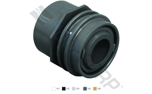 POOL360 | Clear Flush-Mount Return Fitting with 3/4" Orifice for 1-1/2" Outside Pipe
