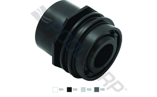 POOL360 | Clear Flush-Mount Return Fitting with 3/4" Orifice and Water Stop for 2" Pipe