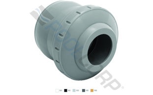 POOL360 | White Three-Piece Directional Eyeball Fitting 2" Knock-In