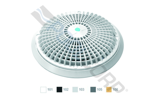 POOL360 | 10" Round Star Sumpless Suction Outlet Covers and Mud Frame without Retrofit Kit