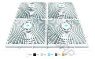 POOL360 | 18" Square Mud Frame with Four 9" Square MoFlow® Suction ...