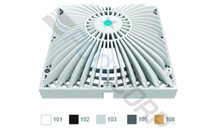 POOL360 | MoFlow 9" x 9" Black Square Retrofit Suction Outlet Cover