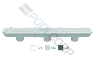 POOL360 | 32" White Channel Drain Pinhole Anti Entrapment Cover and 3 ...