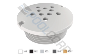 POOL360 | 1-1/2" MPT Black Bubbler Plate