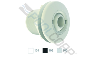 POOL360 | White Large Extended 2" Return Fitting with Gasket & Nut for Vinyl or Steel