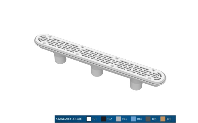 POOL360 | 32" Light Gray Channel Drain Flat Grate Suction Outlet ...