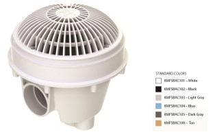 POOL360 | MoFlow 8" Dark Gray Round Suction Outlet Cover and Standard Sump